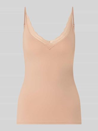 sloggi Slim Fit Top mit Spitzenbesatz Modell Go Blush
