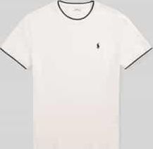 Polo Ralph Lauren Regular Fit T-Shirt aus Baumwoll-Mix mit Kontraststreifen