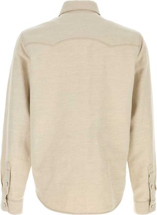 Fendi Linen-Blend Overshirt Shirt - Beige