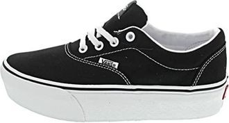 Vans Baskets Doheny à plateforme pour femme, Toile noire et blanche., 40