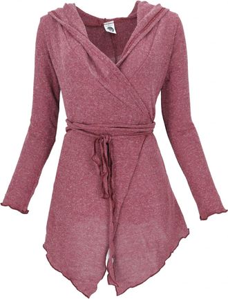 Guru Shop Pixi Wickel-Strickjacke - Altrosa, Damen, Baumwolle