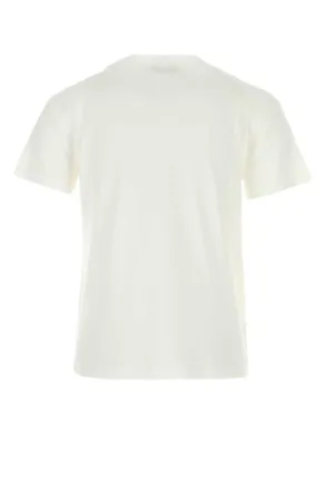 Max Mara Womens White Cotton And Modal Segale T-Shirt Bianco Exterior Exterior: T-shirts Polos