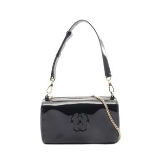 Bally Pre-owned Emblem Octogone Lackleder 2way Umh&auml;ngetasche - - Pre-owned - Damen - Schwarzk - ONE SIZE