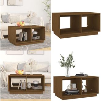 vidaXL Table basse Marron miel 80x50x40 cm Bois massif de pin - Table Basse - Meuble tv - Table Dappoint - Table Design - Bois Massif - Home & Living