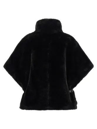 Pinko Fur Cape - Black