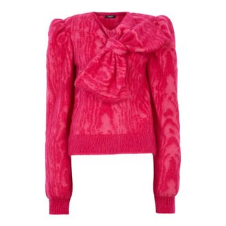Balmain Pullover aus geb&uuml;rstetem Mohair - - Knitwear - Damen - Rosa - S