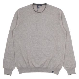 Fay Rundhals-Pullover aus Wolle - - Knitwear - Herren - Grau - XL