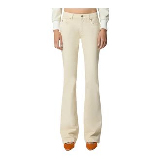 John Richmond Femme, Pantalons, Beige, Taille: W24 Pantalon &Eacute;vas&eacute; Beige Taille Haute