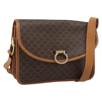 Celine Pre-owned Sac bandouli&egrave;re Vintage Macadam - Femme - Pre-owned - Brun - Taille: ONE Size