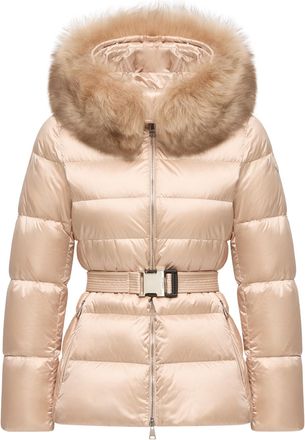 Moncler Moncler Cupidones Shearling-trimmed Short Down Jacket, Women, Pink, Size: 00