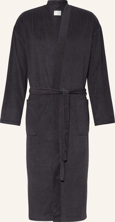 Schiesser Herren-Bademantel Feather Terry grau