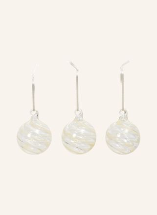 Broste Copenhagen Broste Copenhagen 3er-Set Dekoanh&auml;nger Swirl weiss