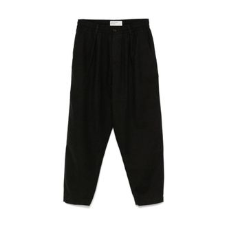 Universal Works Homme, Pantalons, Vert, Taille: W34 Pantalon de piste plissé