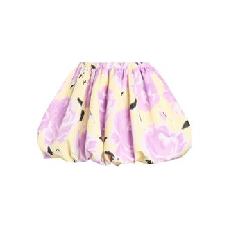 Patou Floral Print Pleated Skirt - Yellow