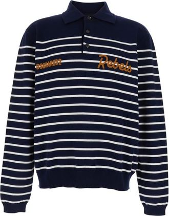 Dsquared2 Homme, Pulls, Bleu, Taille: L Polo &agrave; Manches Longues Ray&eacute;