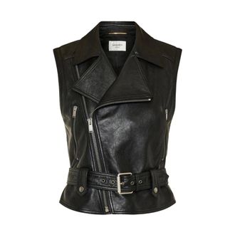 Saint Laurent Damen, Jacken, Schwarzk, LGr&ouml;&szlig;e