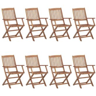 vidaXL Vidaxl - Chaises pliables dextérieur 8 pcs Bois dacacia solide