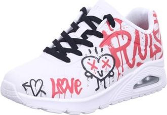 Skechers UNO - Graffiti Love Baskets Mode Femme Blanc 39
