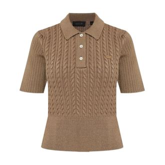 Lacoste Damen, Oberteile, Braun, MGr&ouml;&szlig;e