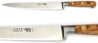 Thiers-Issard Sabatier Filetiermesser K&uuml;chenmesser Messer - Klinge 20 cm - Griff Olive Olivenholz - Geschmiedete Profi Qualit&auml;t