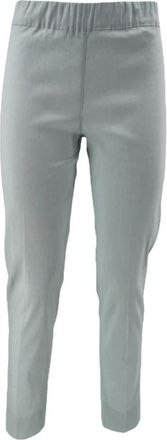 D.exterior Schmale Leinenelastische Chinos - - Trousers - Damen - Wei&szlig; - XS