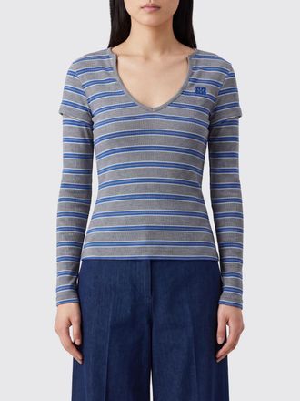 Ganni Top ray&eacute; en coton bio coupe slim &agrave; design double &eacute;paisseur