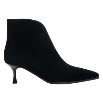 Estro & Luminara Femme, Chaussures, Noir, Taille: 36 EU Bottines basses authentiques en velours avec talon &eacute;vas&eacute;