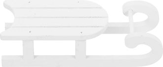 NUOBESTY DOITOOL Holz Schlitten Tischdekoration Wei&szlig; Weihnachtsdeko Desktop Sleigh Ornament Party Deko Langlebig Wiederverwendbar Festlich f&uuml;r Wohnr&auml;ume und Fe