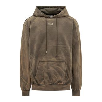 GCDS Patch Logo Solarized Hoodie - - Sweatshirts & Hoodies - Herren - Gr&uuml;n - L