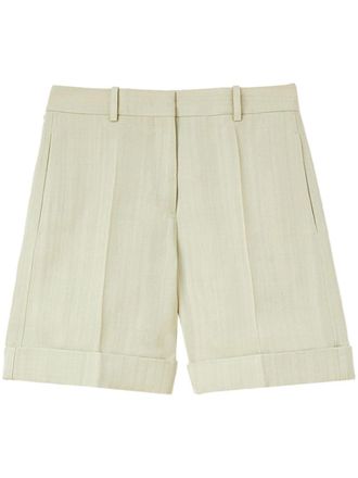 Jil Sander short &agrave; effet froiss&eacute; - Vert