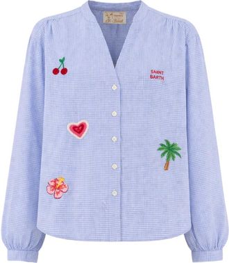 MC2 Saint Barth Femme, Blouses et Chemises, Bleu, Taille: 36 FR Shirt