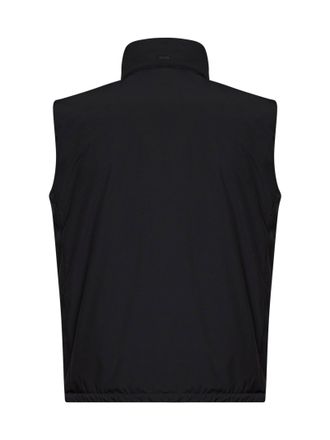 Herno Mens Padded Vest 2-Layer Windstopper Black Polyester Bomber Jackets