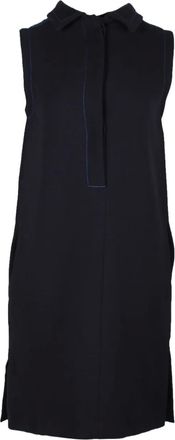 Marni robe sans manches à col pointu - Bleu