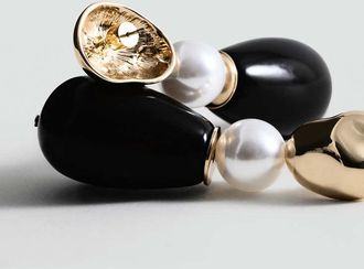 Mango Boucles doreilles pendentifs combin&eacute;s or - Femme - Taille unique - MANGO