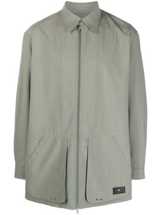 Yohji Yamamoto Ripstop-Hemdjacke mit Rei&szlig;verschluss - Gr&uuml;n