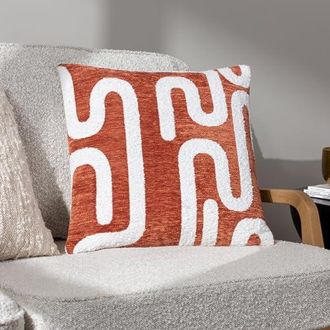 furn. Hoem Vardan Chenille-Jacquard-Kissen, gef&uuml;llt mit Federn