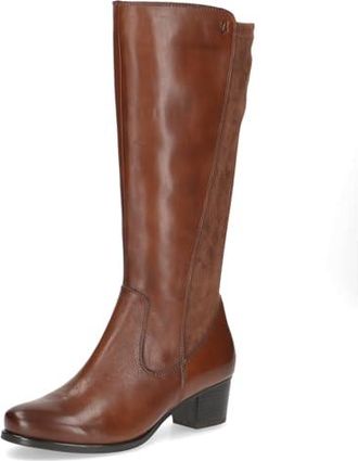Caprice Femme Damen 9-25500-45 Botte Haute Jusquau Genou, Cognac Comb, 38.5 EU
