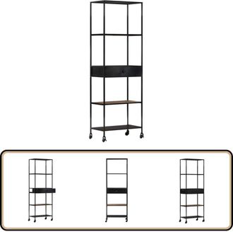 vidaXL Vidaxl - Bücherregal 60x35x180 cm Raues Mangoholz & Eisen - Bücherregal - Mangoholz - Industrielles Design - Wohnraumgestaltung - Stauraum