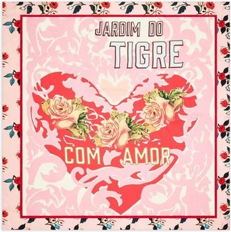 Camilla Gemusterter Seidenschal - Rosa