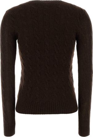 Polo Ralph Lauren Cable-Knit Wool Blend Sweater - Brown