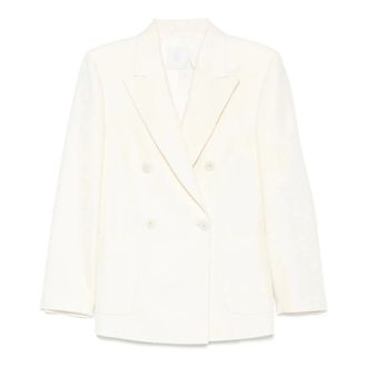 Eleventy Klassische Doppelreiher Jacke Damen - - Jackets - Damen - Wei&szlig; - L