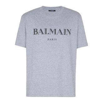 Balmain T-Shirt mit -Print - - Tops - Herren - Grau - S