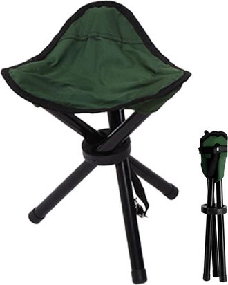 Generico Reisehocker - Klapphocker | Multifunktionaler Klappstuhl, tragbar, dreieckige Hocker mit rutschfesten Füßen, zusammenklappbar, drinnen und draußen für