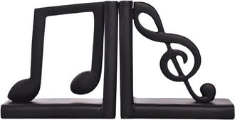 Generic 2 St&uuml;ck Buchst&uuml;tzen Musiknoten, Musikmelodie, Dekoratives B&uuml;cherregal, Schreibtisch-Organizer, Halter F&uuml;r Bibliothek, B&uuml;ro, Dekoration