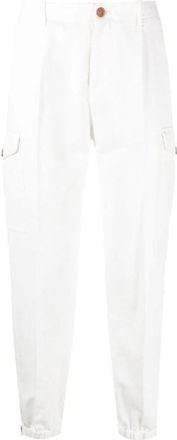 Brunello Cucinelli Homme, Pantalons, Blanc, Taille: L Straight Pantalons