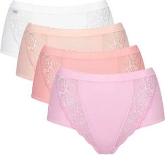 sloggi Lot de 4 culottes en coton m&eacute;lang&eacute;
