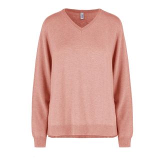 Bomboogie Femme, Pulls, Rose, Taille: 36 FR Pull en V M&eacute;rinos