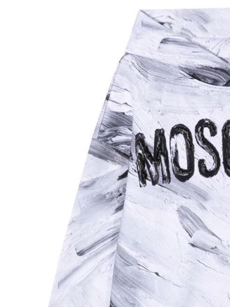 Moschino Hooded Cotton Sweatshirt - White