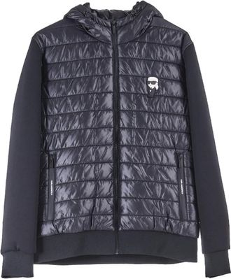 Karl Lagerfeld Homme, Vestes, Noir, Taille: L Piumino Cappuccio Karl