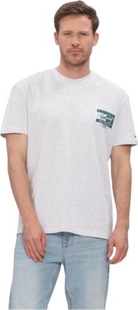 Tommy Jeans TJM Reg Sign Flag SS Tee Ext - - Tops - Herren - Grau - M